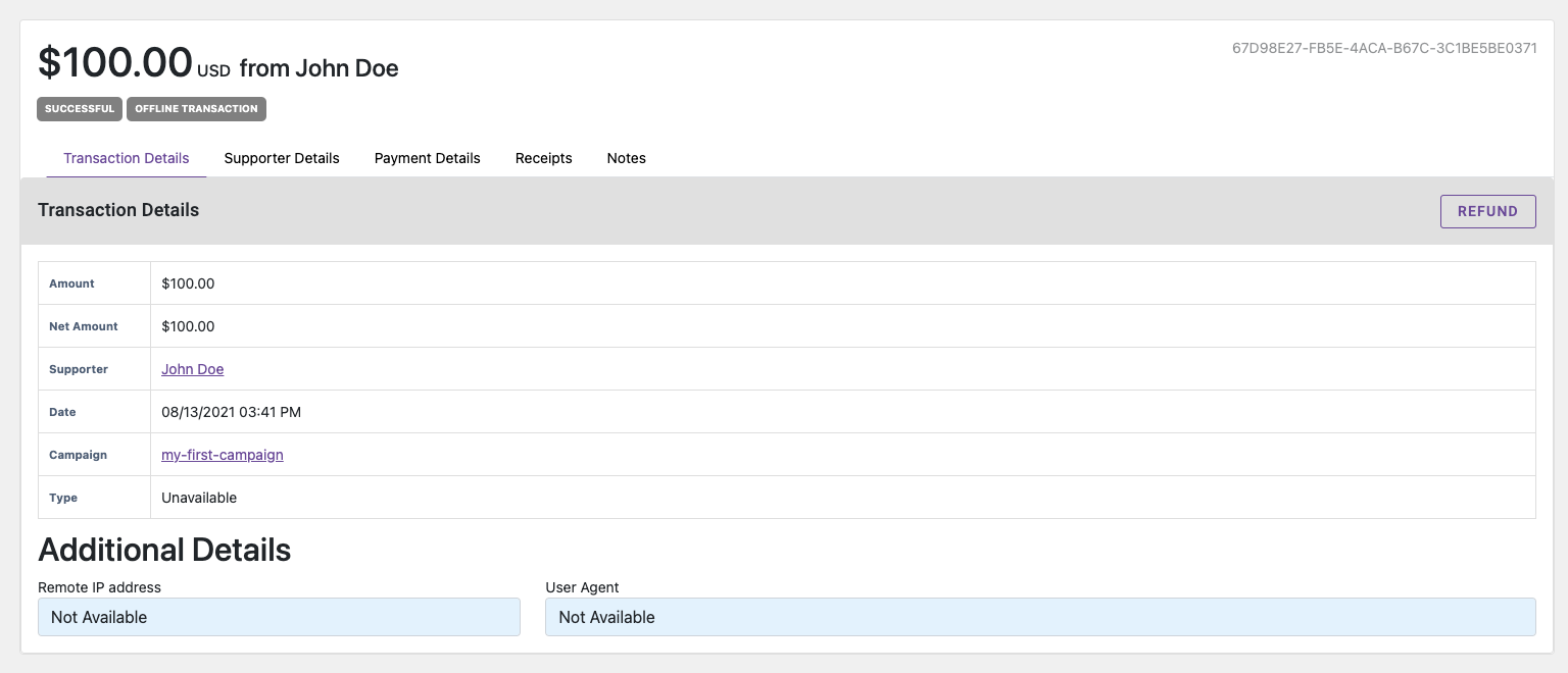 Adding Offline Donations Adding Offline Donations